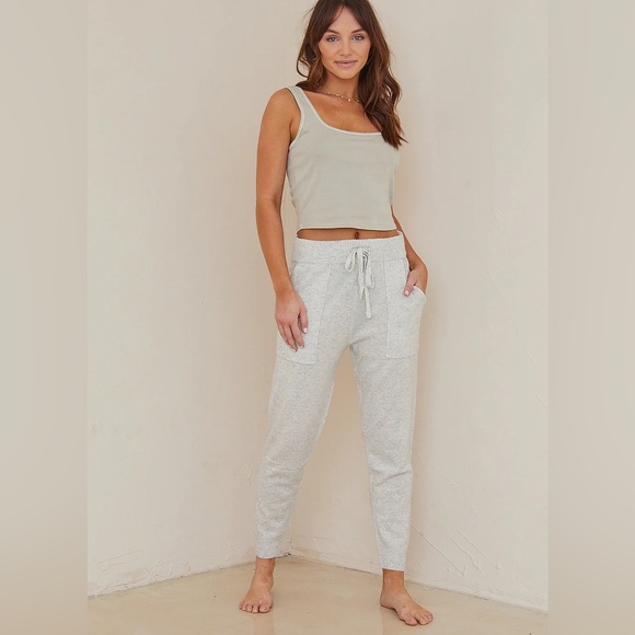 Bella Dahl | Pants & Jumpsuits | Heather Snow White 0 Cashmere Pocket Joggers Bella Dahl | Poshmark